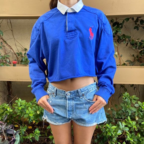 Polo Ralph Lauren | Tops | Polo Ralph Lauren Long Sleeve Cropped Polo ...